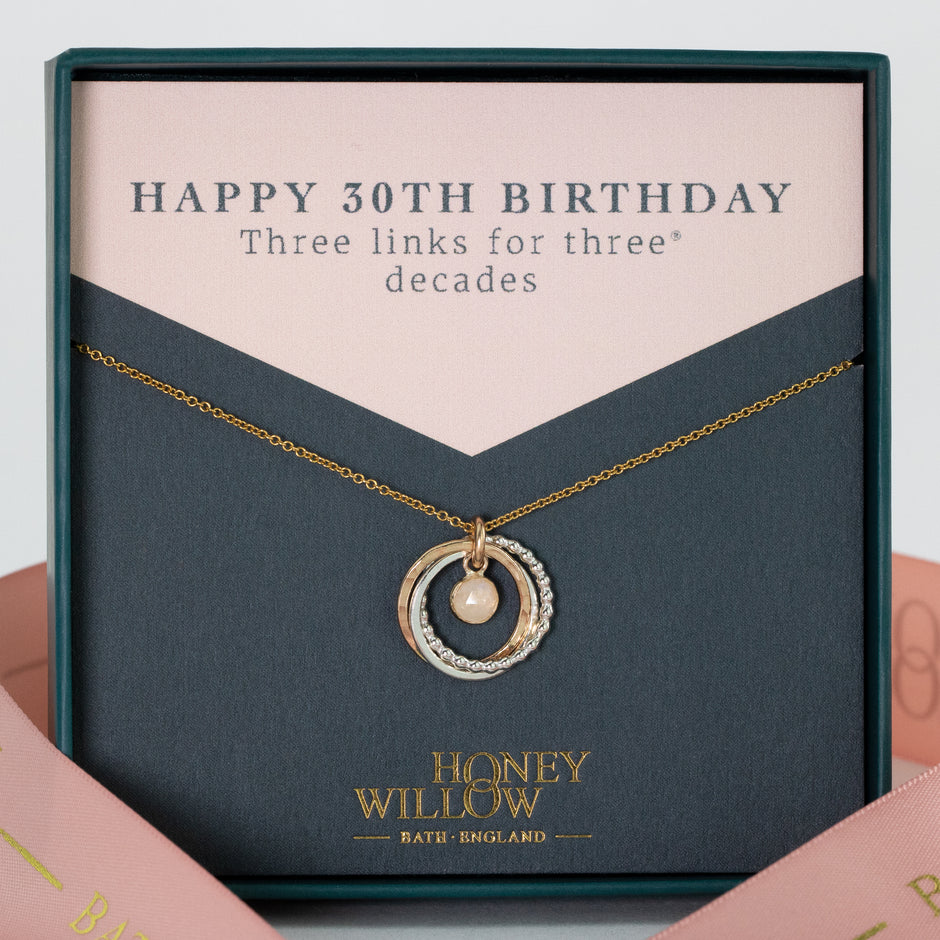 30th Birthday Jewellery – Honey Willow - handmade jewellery