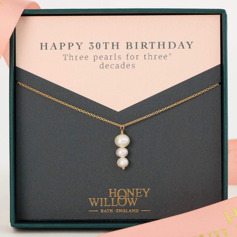 30th Birthday Jewellery – Honey Willow - handmade jewellery