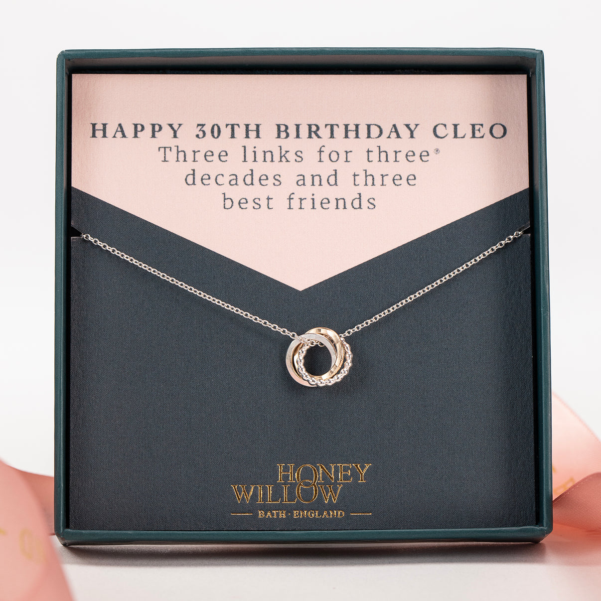 30th Birthday Necklace - The Original 3 Links for 3 Decades Necklace ...