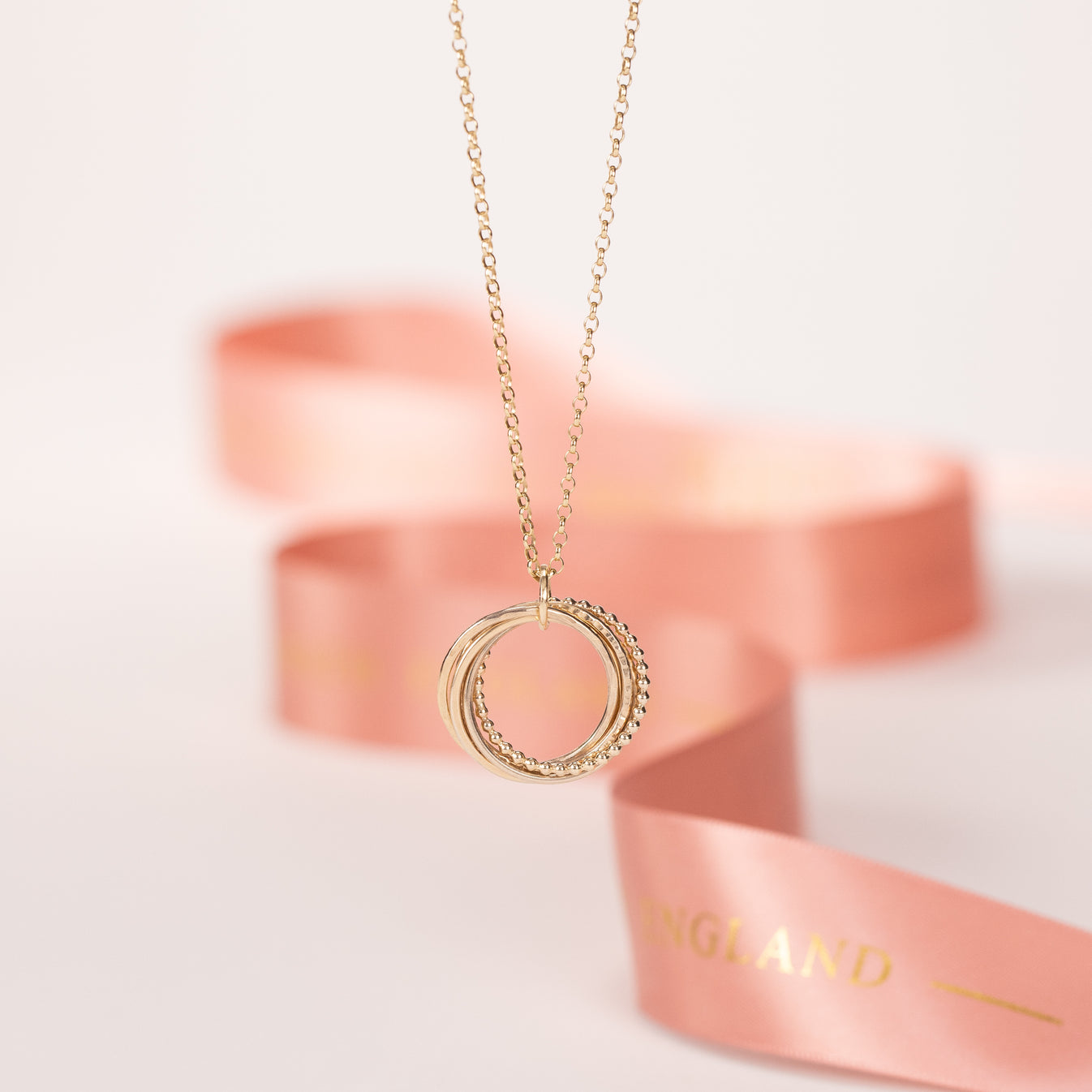 50th Wedding Anniversary Necklace - Golden Wedding Gift - 9kt Gold ...