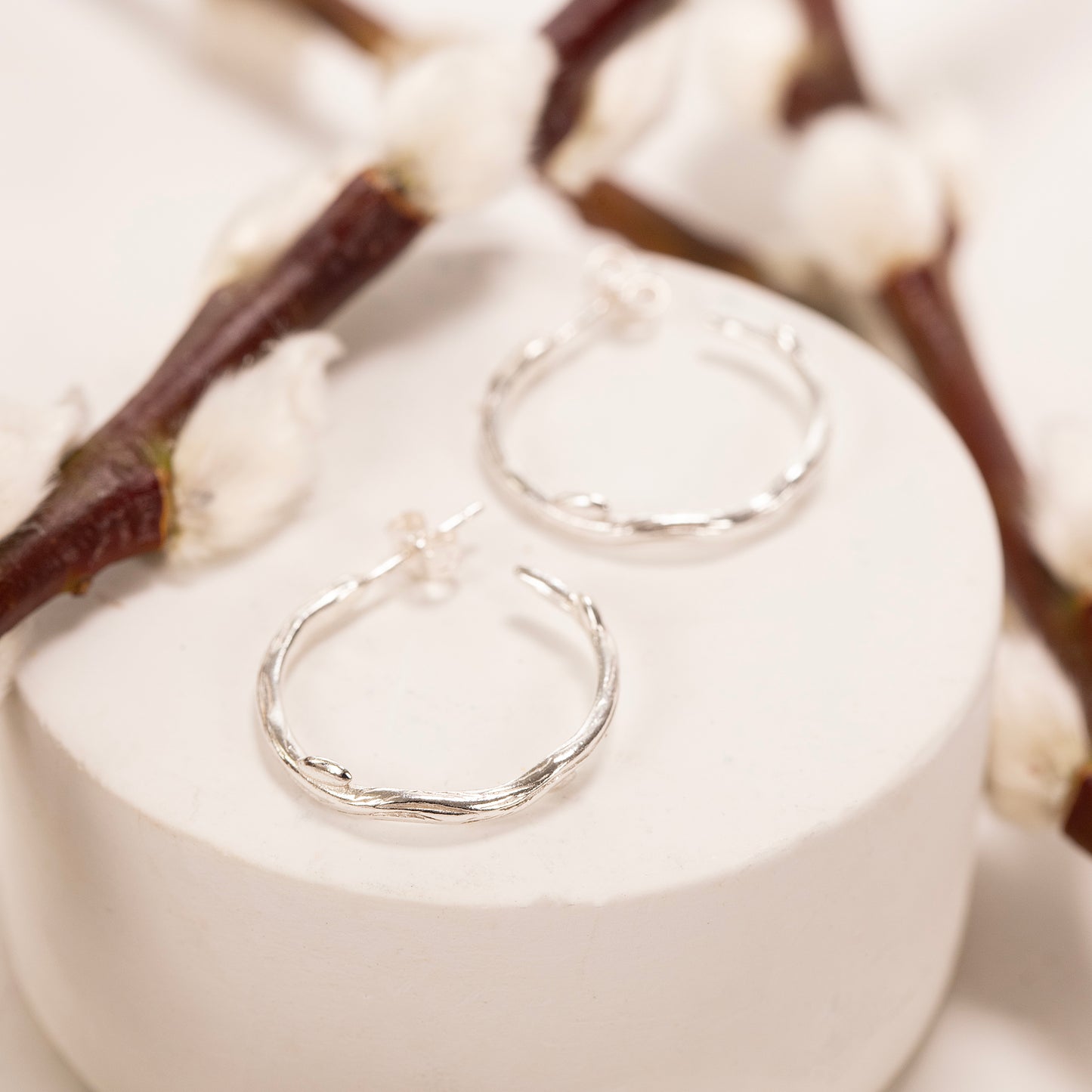 Willow Hoop Earrings - Protection - Silver - 2cm – Honey Willow ...