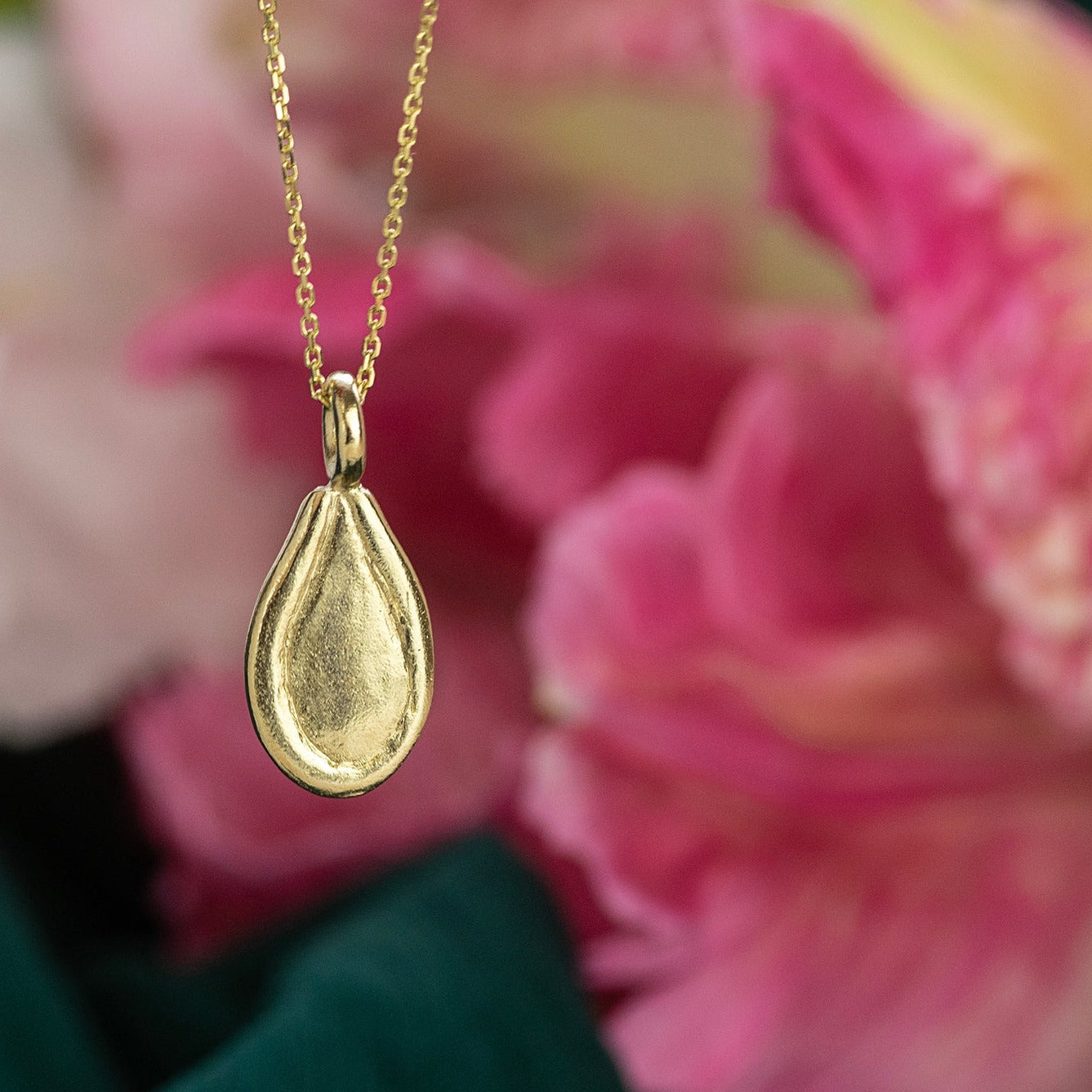 9kt Gold Seed Necklace – Honey Willow - handmade jewellery